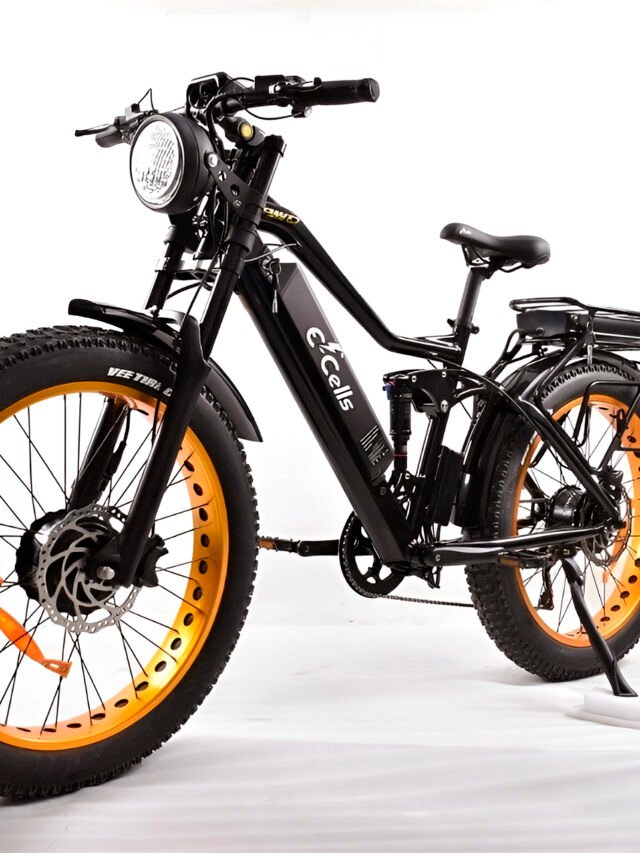 Bicicleta elétrica super potente com dois motores de 750W vem equipada ...